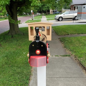 Steam Locomotive Mailbox With Solar Light: 1900s Train Engine Design - Etsy