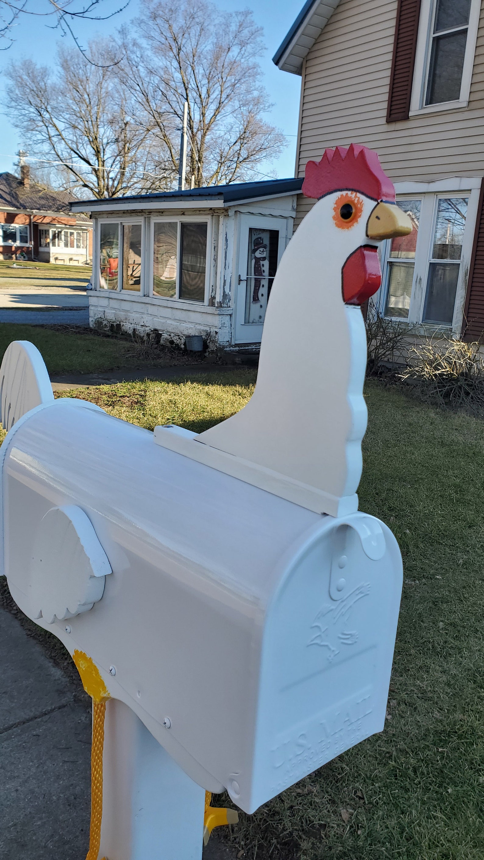 Chicken Mailbox Farm Animal Mailbox Rural Mailbox Rooster Mailbox ...