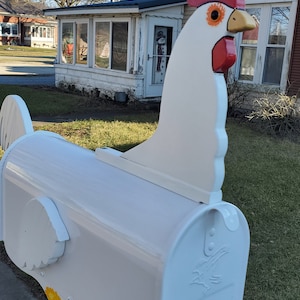 Chicken Mailbox | Farm Animal Mailbox | Rural Mailbox | Rooster Mailbox ...