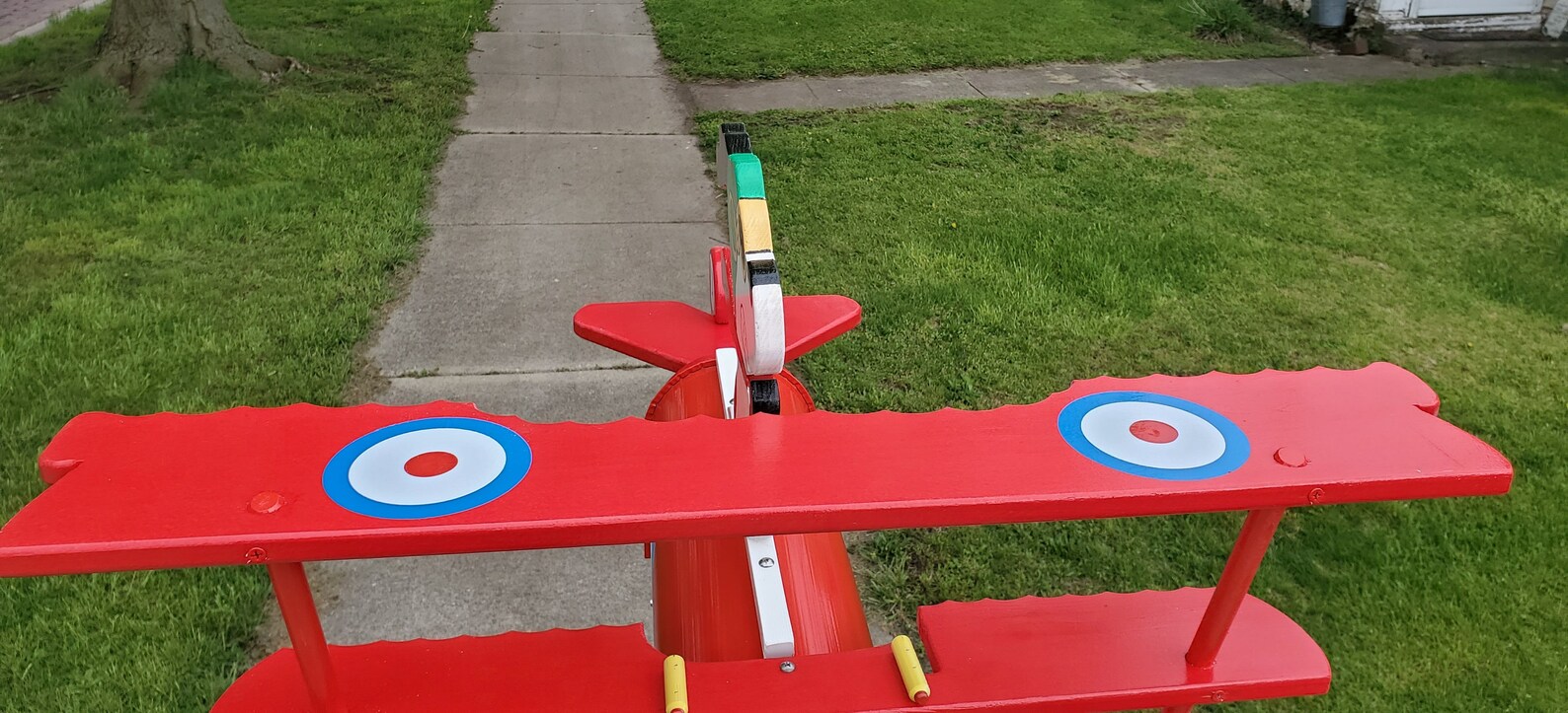 Red Baron Tri-plane Mailbox-mailbox-rural Tri-plane Mailbox-character ...