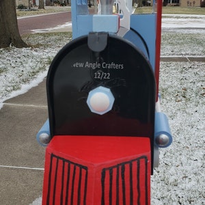 Handmade Steam Locomotive Mailbox With Solar Night Light-train Engine ...