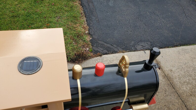 Steam Locomotive Mailbox With Solar Light: 1900s Train Engine Design - Etsy
