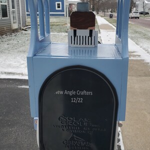 Handmade Steam Locomotive Mailbox With Solar Night Light-train Engine ...