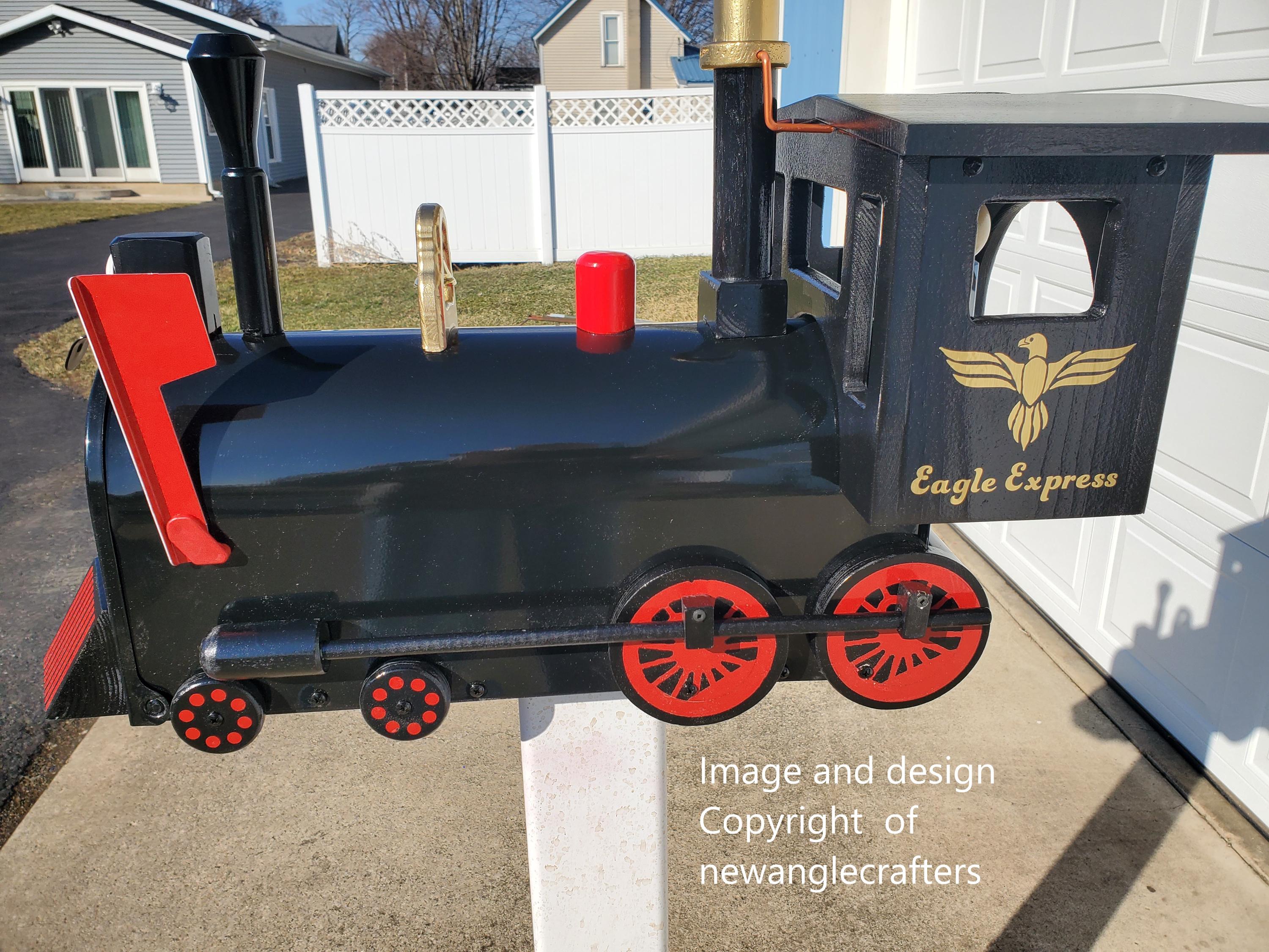 Vintage Steam Locomotive Mailbox: Eagle Express, Solar Light - Etsy