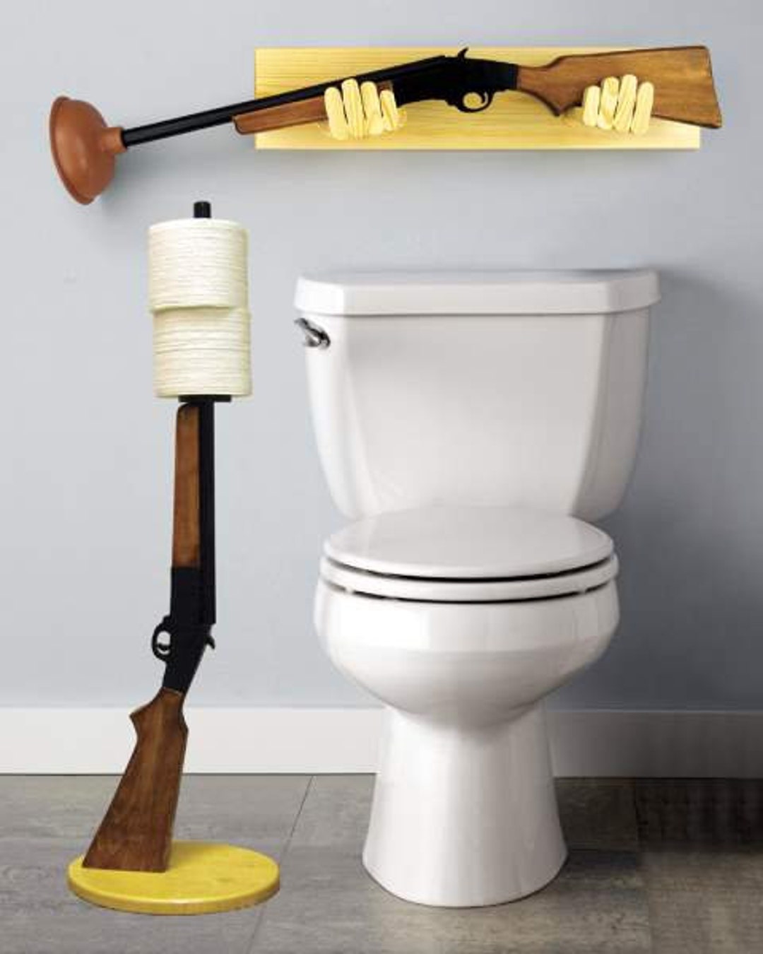 Western Wooden Bathroom Set Western Bathroom Decor Hunters Bathroom ...