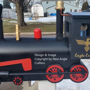 Vintage Eagle Express Steam Locomotive Mailbox With Solar Night Light ...