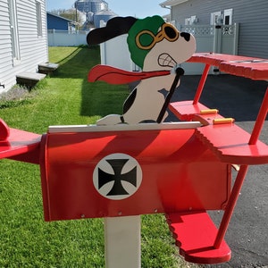 Snoopy Red Baron Mailbox - Etsy