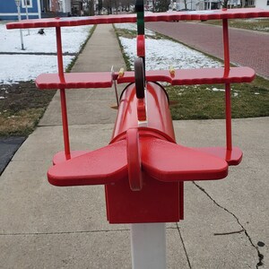 Cartoon Red Baron Characters Tri-plane Mailbox - One of a Kind Mailbox ...