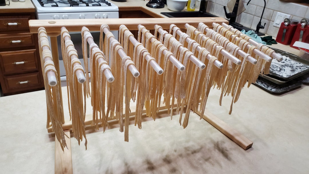 Hard Maple Pasta Drying Rack Extra Large | Noodle Drying Rack | Pasta ...