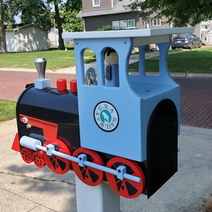 Handmade Steam Locomotive Mailbox With Solar Night Light - Etsy