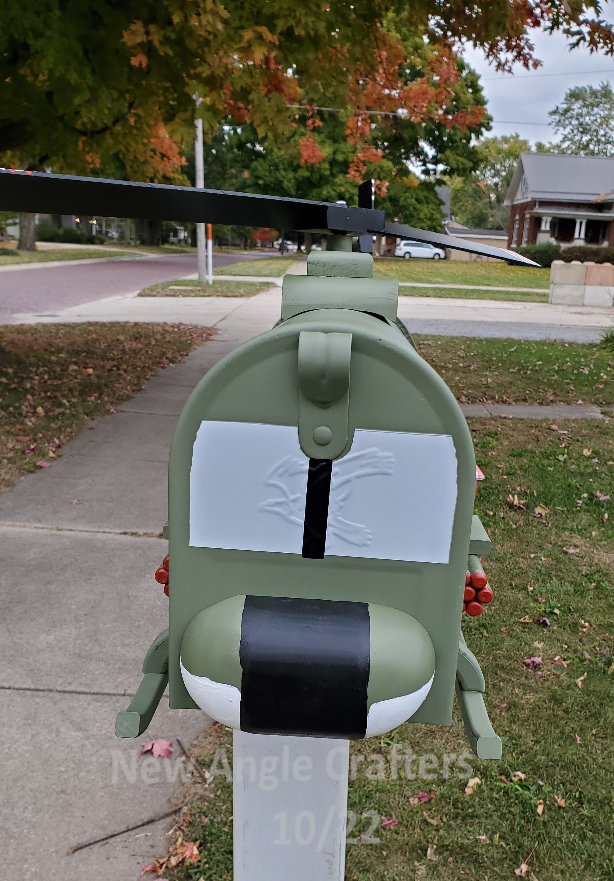 Handmade Army Huey Helicopter Mailbox Whirligig Mailbox - Etsy