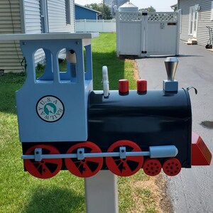 Handmade Steam Locomotive Mailbox With Solar Night Light - Etsy