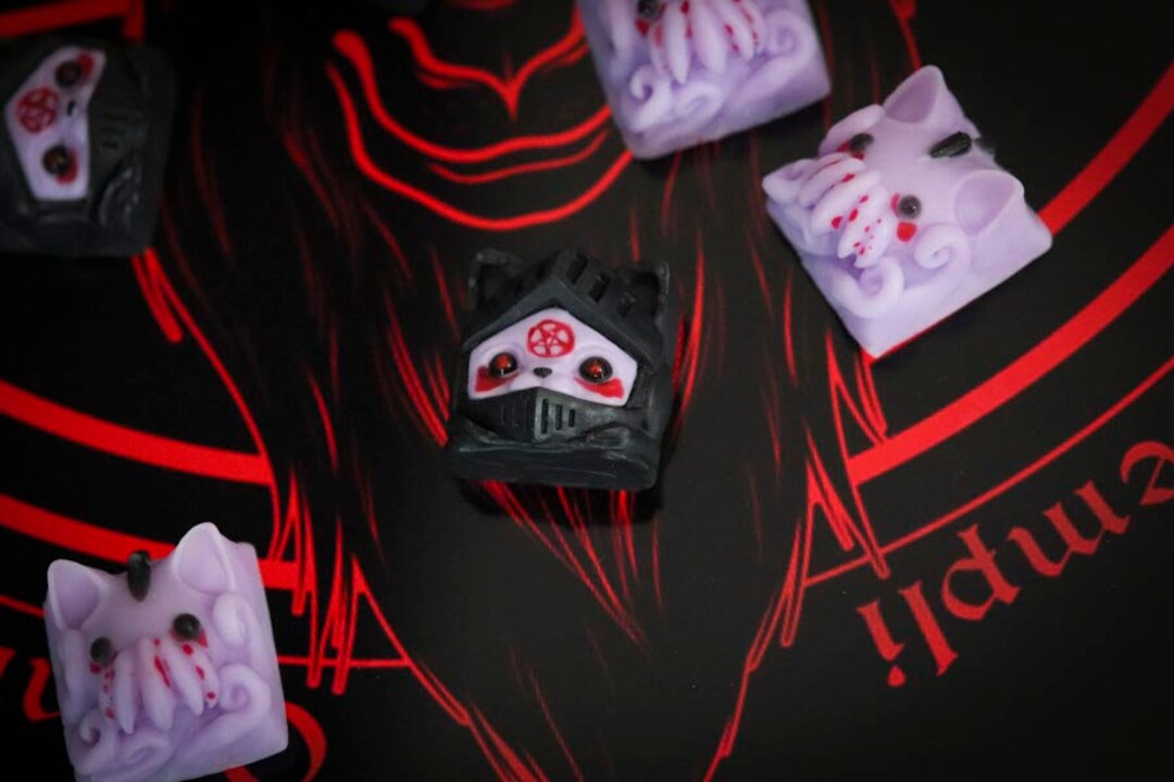 Handmade Artisan Chatvalier Devil / Keycap for Mechanical Keyboard ...