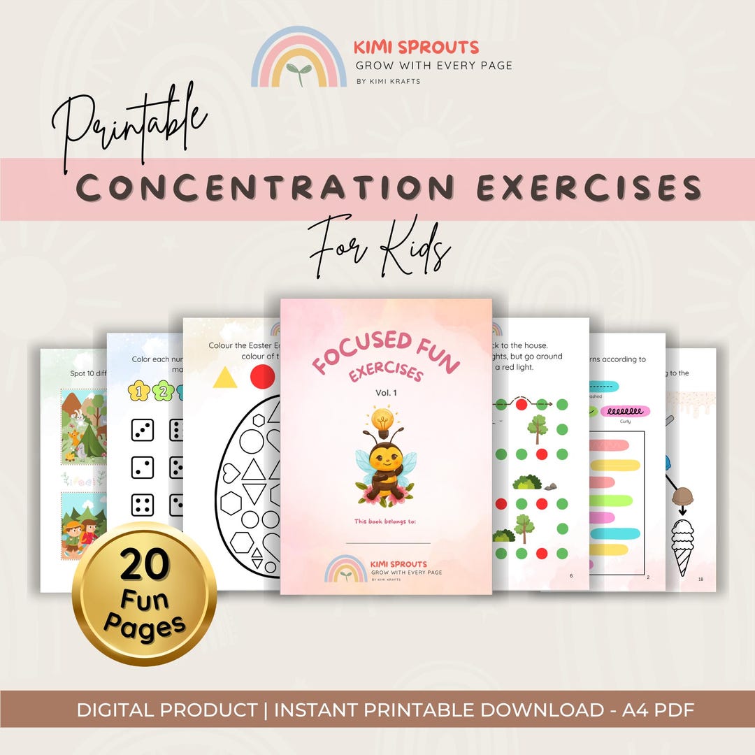 Printable Concentration Worksheet for Kids | Focus & Attention ...