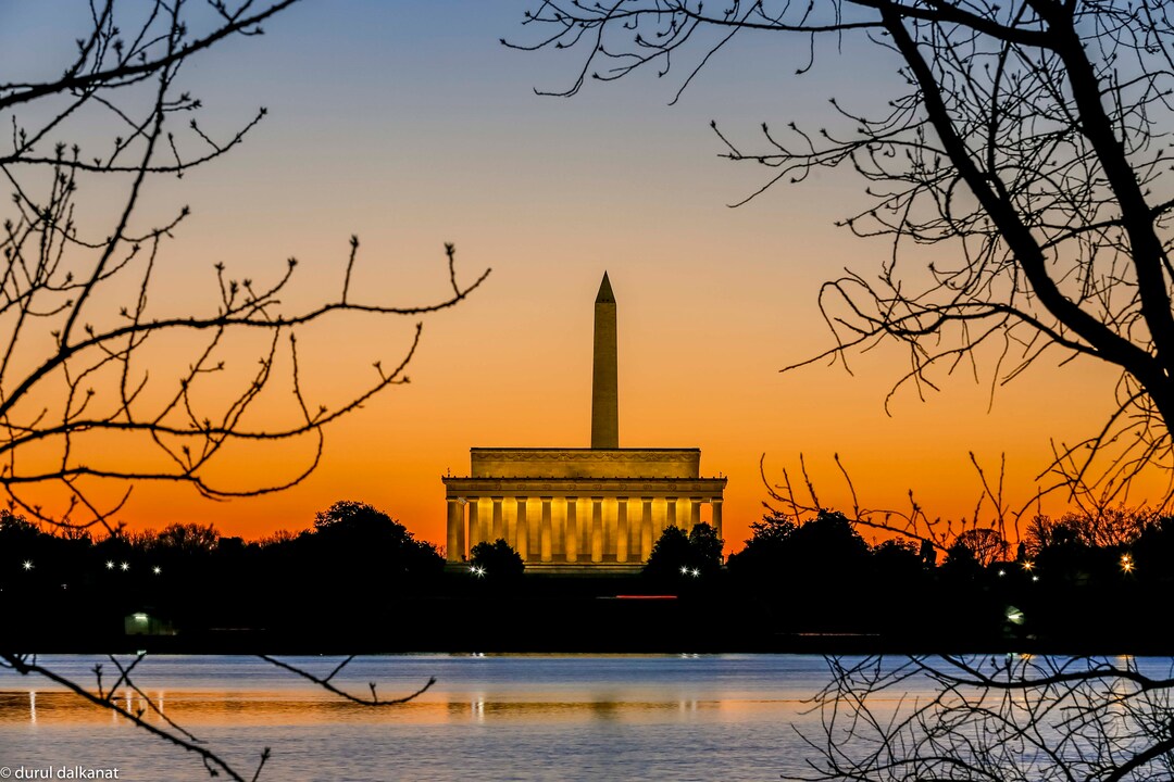 Lincoln Memorial Tidal Basin Sunrise, Washington DC Photography, DC ...