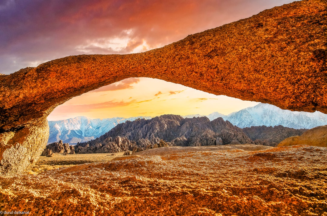 Mt Whitney Sunset From Mobius Arch Alabama Hills Lone Pine California ...