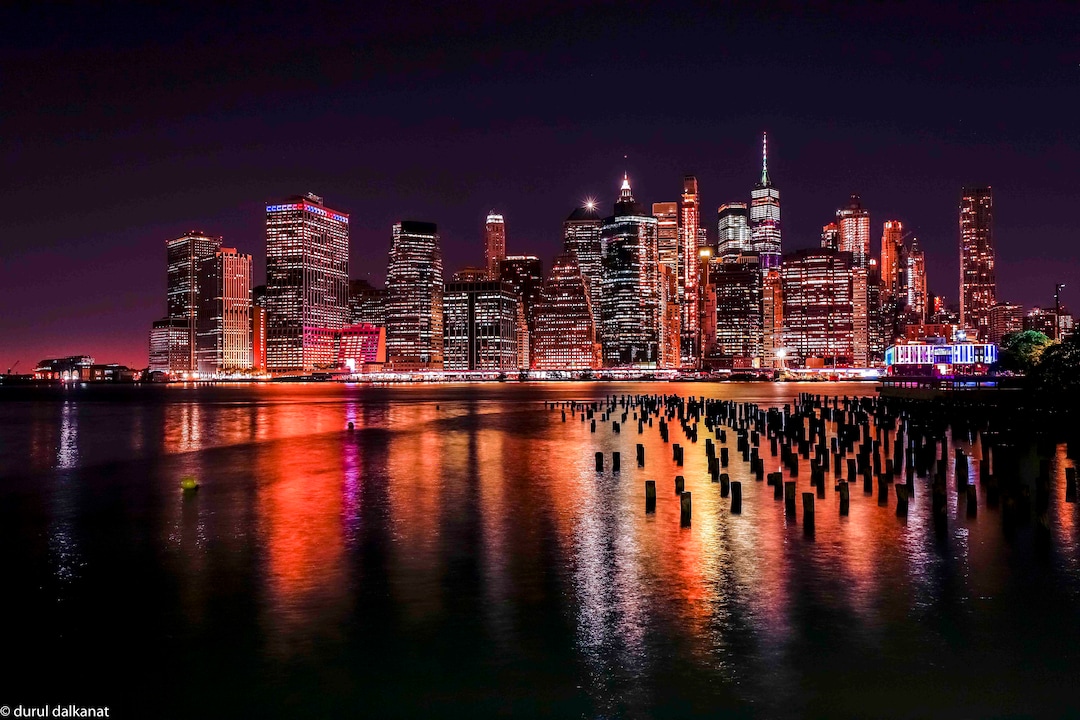 New York City Skyline Night Photography, Fine Art Print, Cityscape, NYC ...