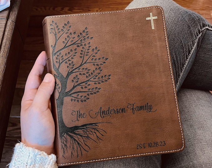 Customizable Wedding Bible | Guest Book Bible | Hand Lettered Bible ...