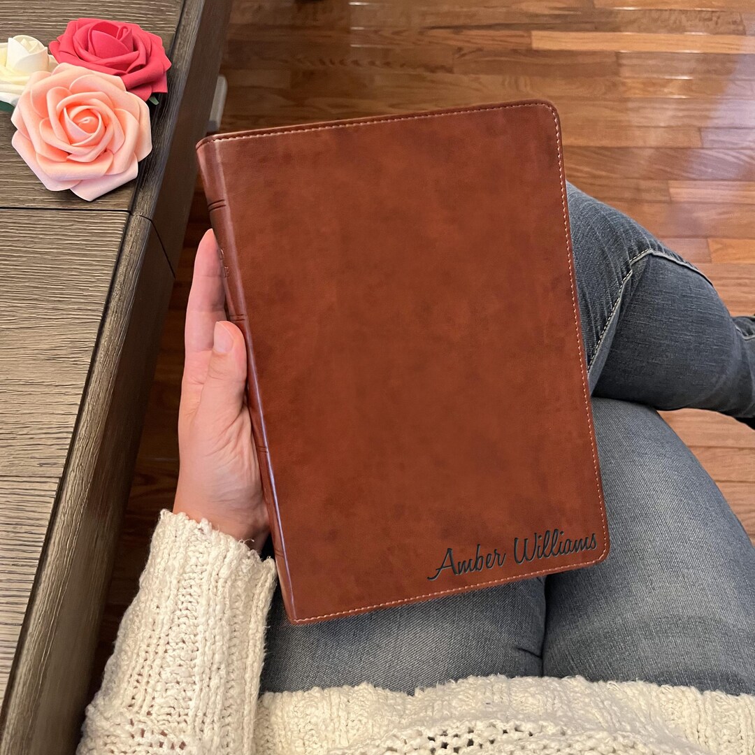 Personalized ESV Bible With Name Engraved, ESV Wide Margin Holy Bible ...