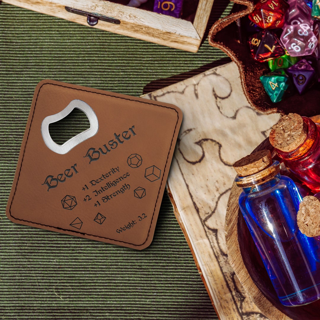 Dungeons and Dragons Beer Buster, Dnd Coaster Bottle Opener, Dnd Gift ...