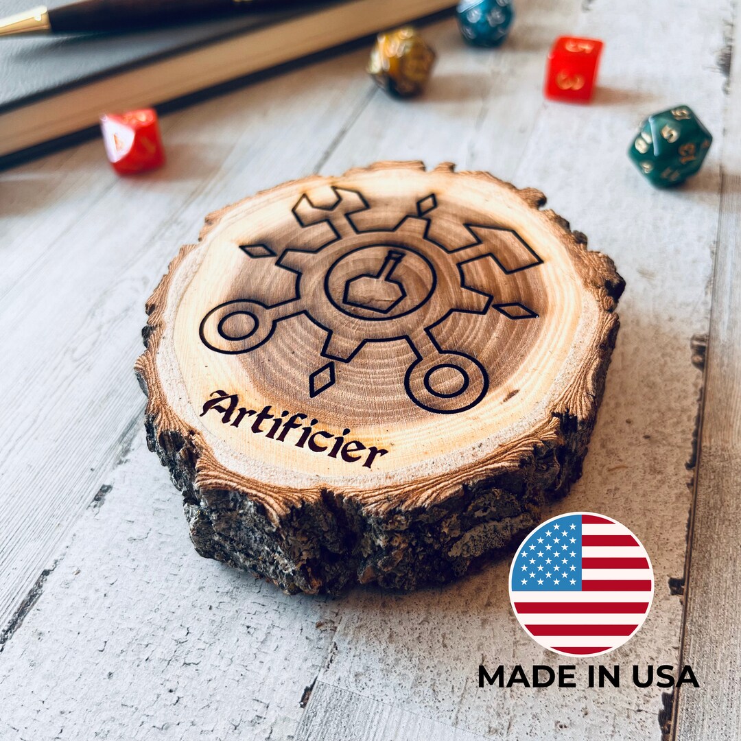 Dungeons and Dragons Real Wood Artificer, Dnd Coaster, Dnd Accessories ...