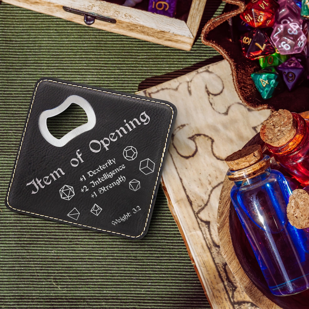 Dungeons and Dragons Item of Opening, Dnd Coaster Bottle Opener, Dnd ...