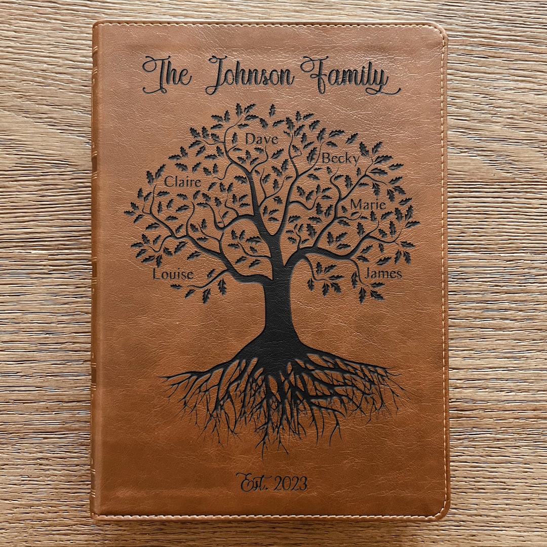 Personalized NKJV Family Tree Bible Custom Engraved NKJV Wide-margin ...