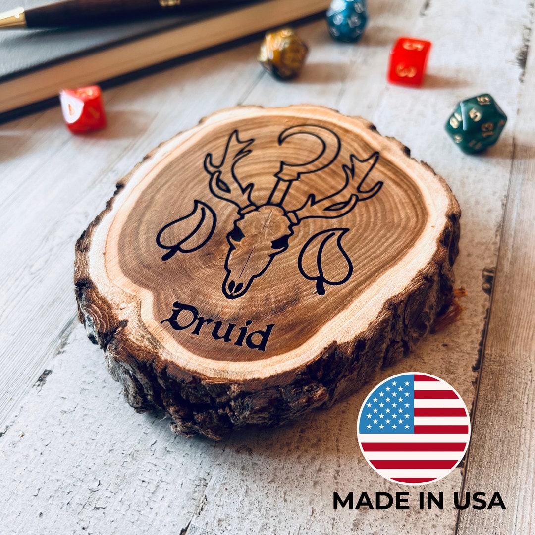 Dungeons and Dragons Real Wood Druid, Dnd Coaster, Dnd Accessories, Dnd ...