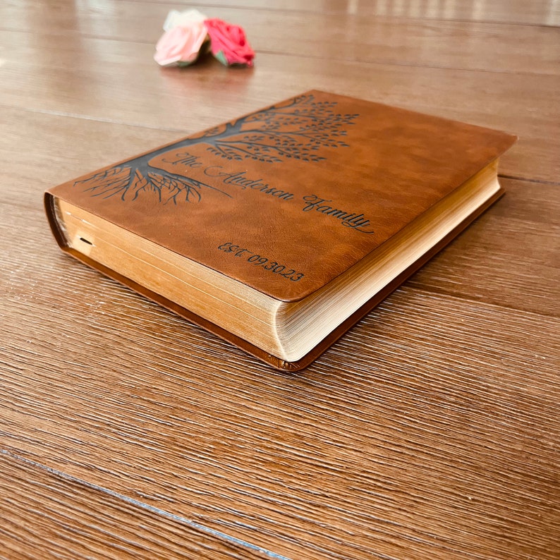 Personalized NASB Family Bible, NASB Custom Family Tree Bible, Wide ...