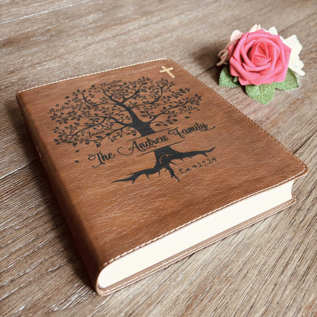 Personalized Family Bible Custom NIV Family Tree Journaling Bible ...