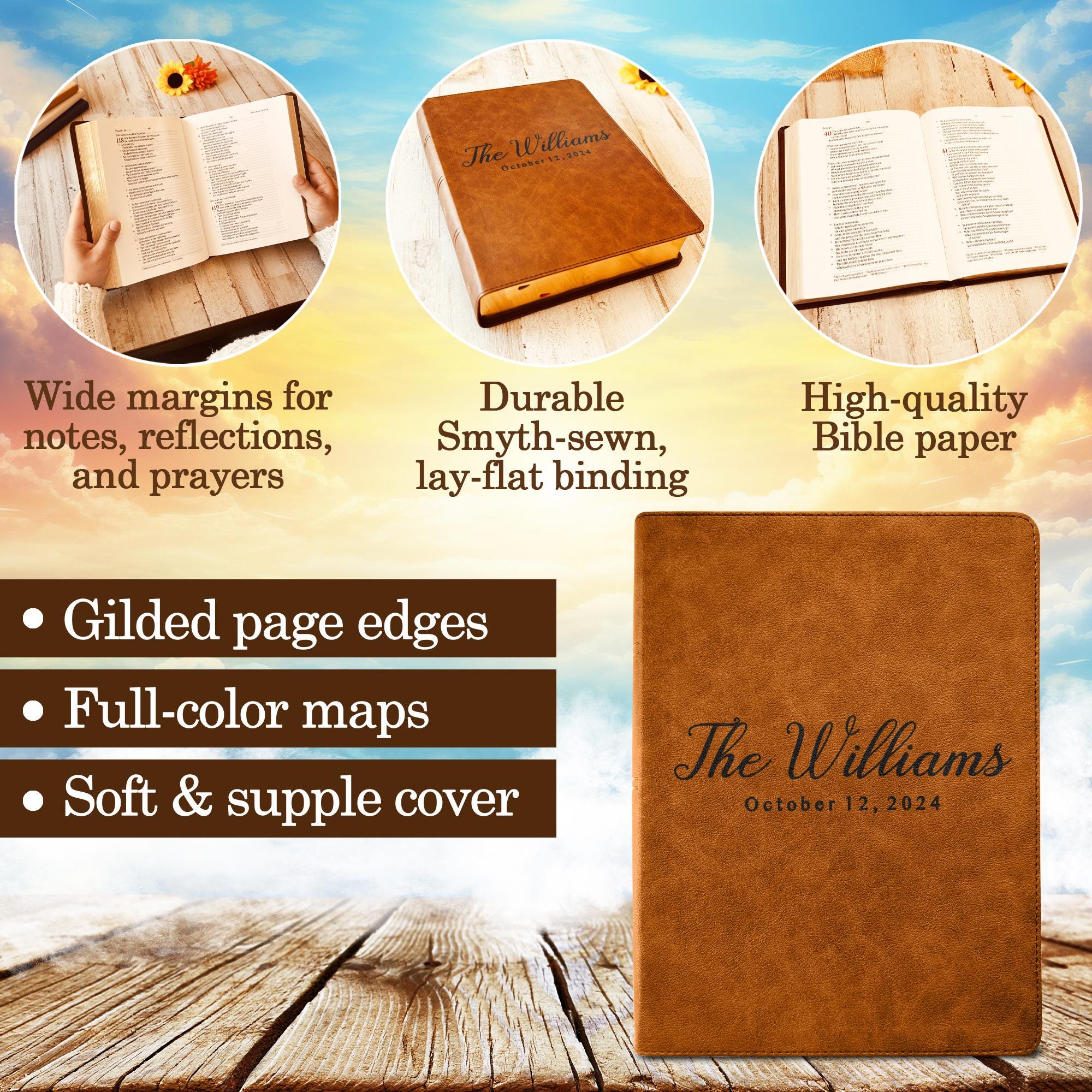 Personalized CSB Family Bible, Custom Engraved CSB Wide-margin Family ...