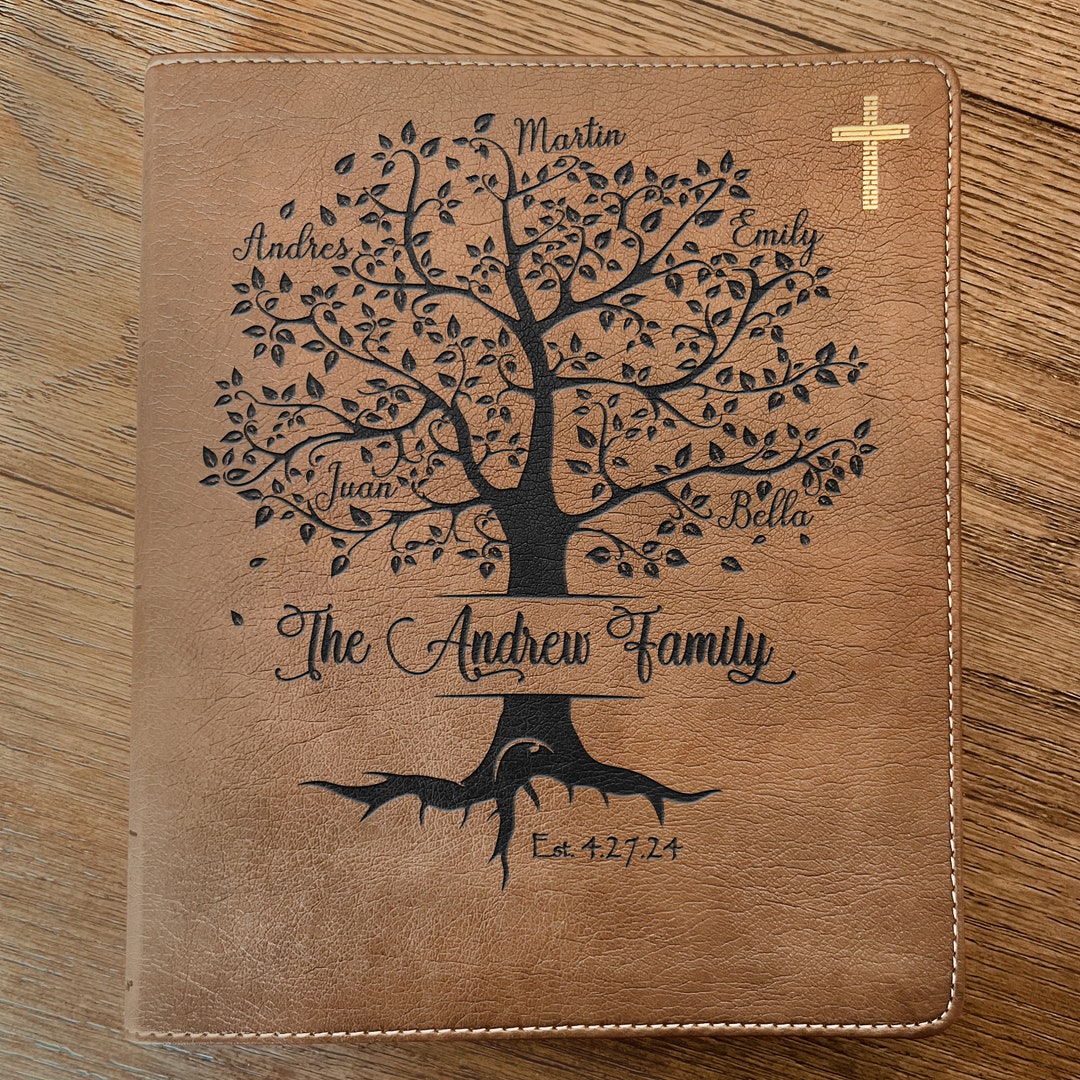 Personalized NIV Family Bible, Custom Engraved NIV Family Tree ...