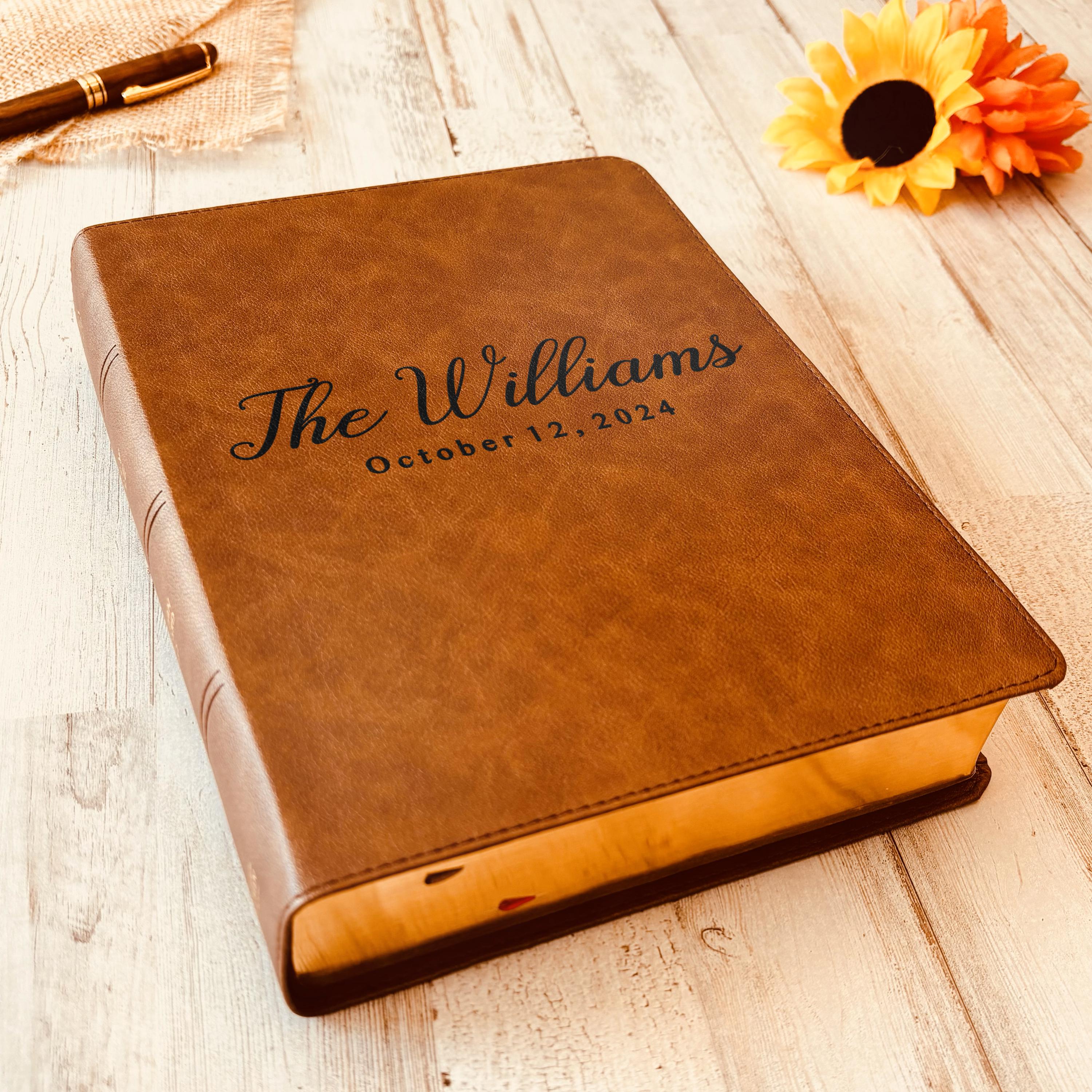Personalized CSB Family Bible, Custom Engraved CSB Wide-margin Family ...