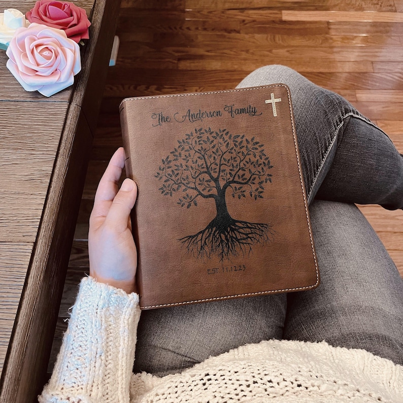 Personalized NIV Family Bible, Custom Engraved NIV Family Tree ...