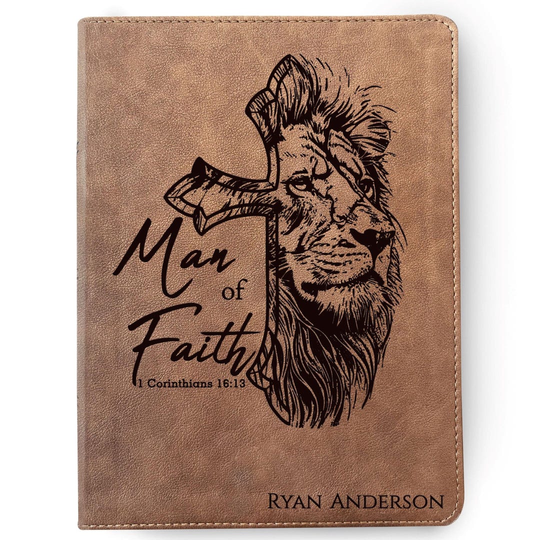 Personalized Bible for Men, KJV Wide-margin, Customized Bible for Men ...