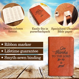 Custom ESV Pocket Bible, Small Bible , Custom Bible Engraved English ...