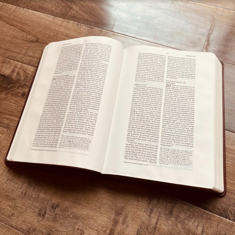 Personalized Family Tree Bible, Custom Engraved ESV Wide-margin ...