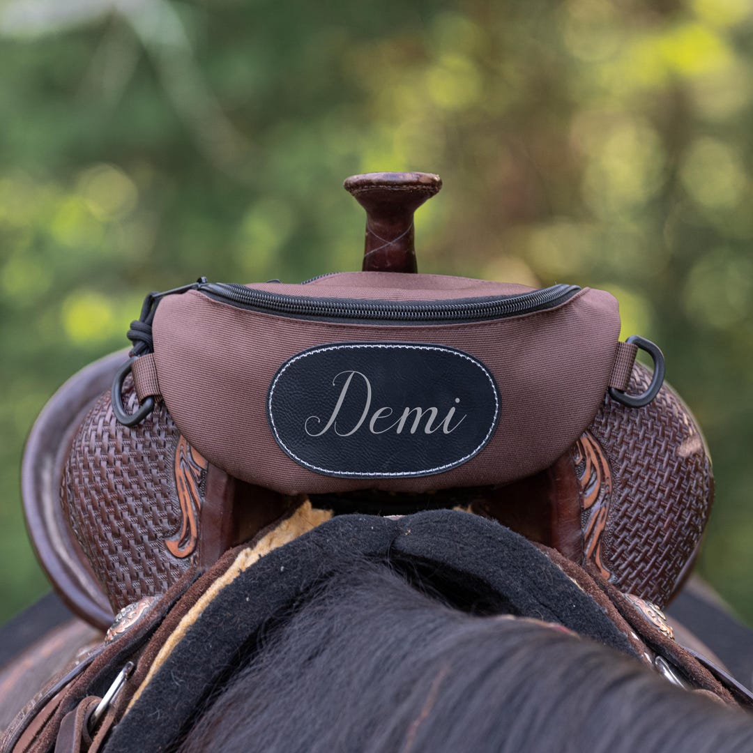 Personalized Horse Saddle Bag, Saddle Pommel Bag, Horse Tack, Horse ...