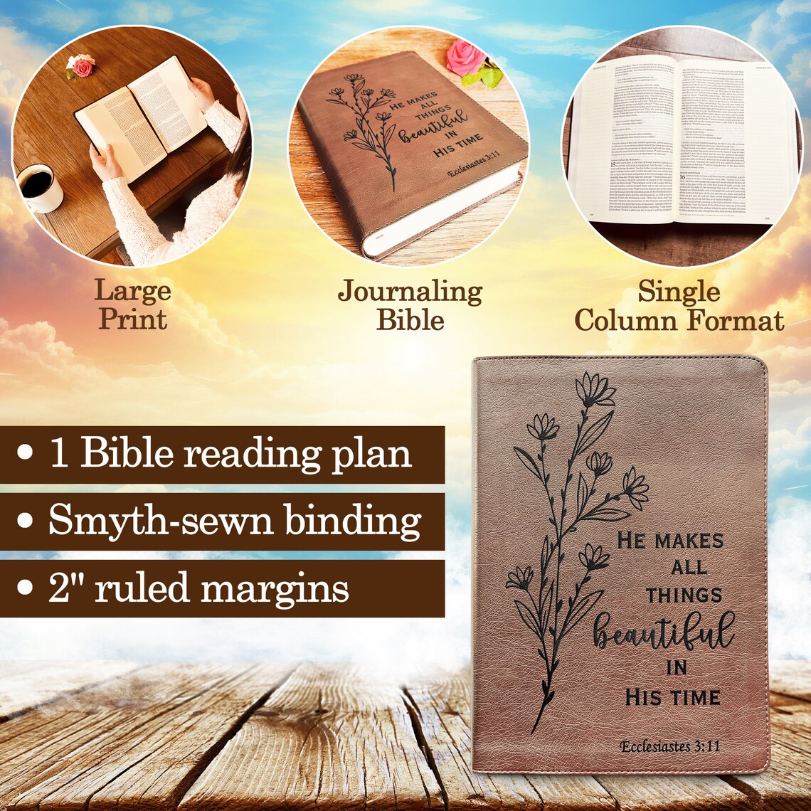 Custom ESV Bible, ESV Journaling Bible, Custom Engraved English ...