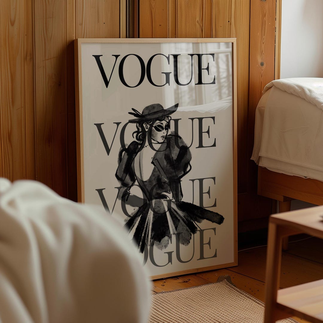 Vogue Digital Wall Art Print Fashion-inspired Modern Printable Decor - Etsy