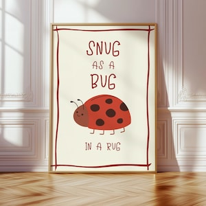 Ladybug Nursery Print: Snug as a Bug in a Rug (digital Download) - Etsy