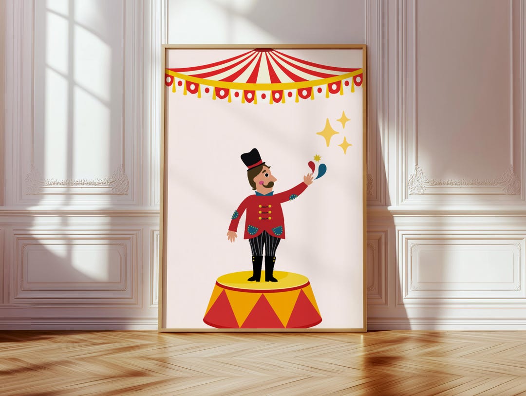 Circus Nursery Print - Printable | Big Top Kids Room Decor | Whimsical ...