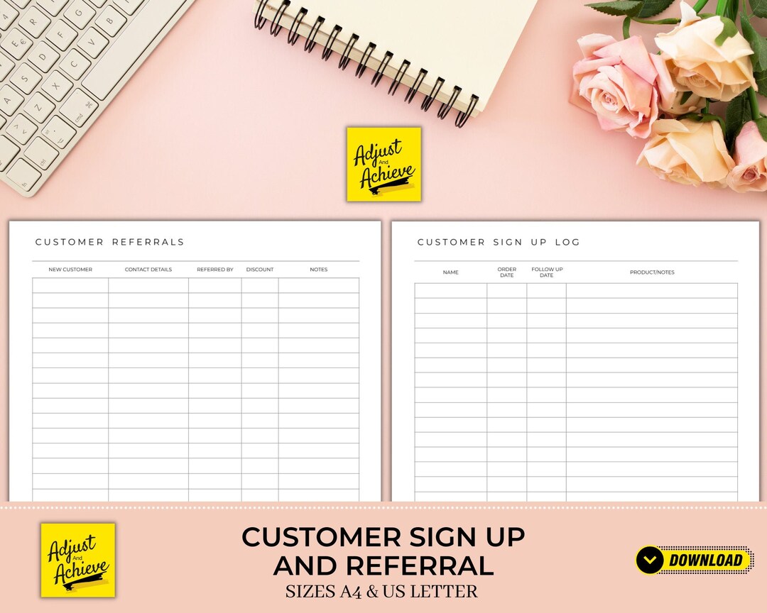 Customer Management Business Planner | Instant Printable Download ...