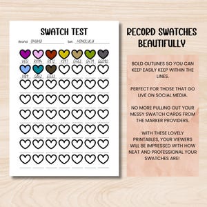 Colour Test Swatch Bundle - Test Color - Printable Pages - Alcohol ...