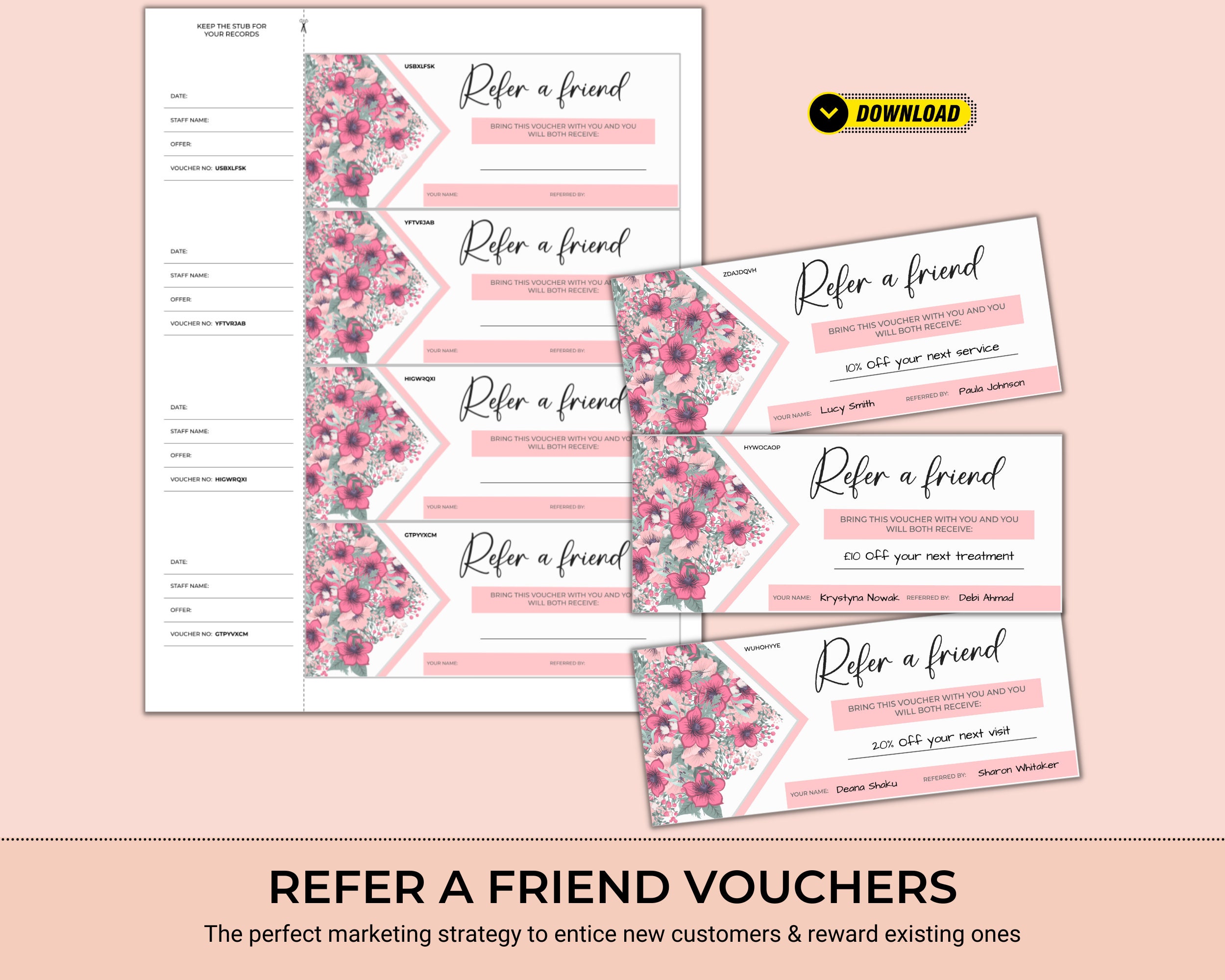 Refer a Friend Vouchers to Help Expand Your Beauty Business Referral ...