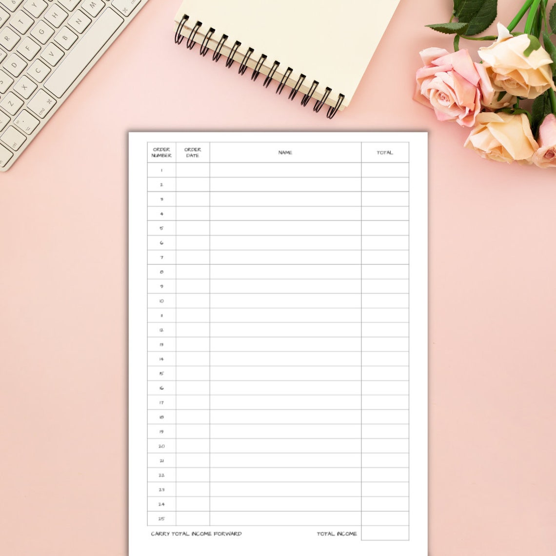 Fragrance / Perfume Order Forms for Small Business - Printable ...