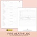 Fire Alarm Testing Log, Smoke Detector Test, Fire Safety Testing, Fire ...