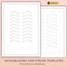 Microblading Template for Student Practise, Eyebrow, Strokes, Training ...