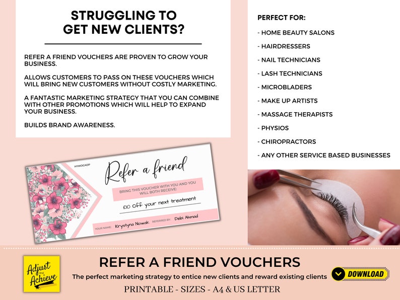 Refer a Friend Vouchers to Help Expand Your Beauty Business | Referral ...
