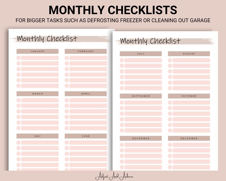 Home Organiser Bundle | Daily Cleaning Checklist Planner, to Do List ...